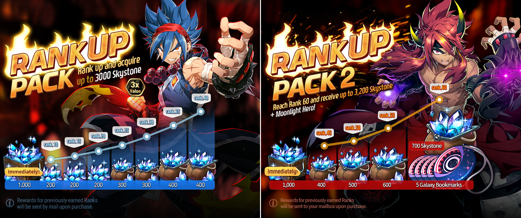 End of Sale Details for Rank Up Pack 1 & 2