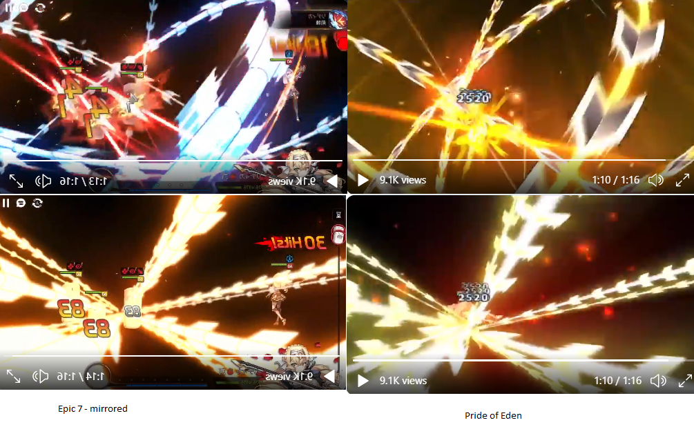 chinese gacha game shamelesly copies/steals epic7 skill animation