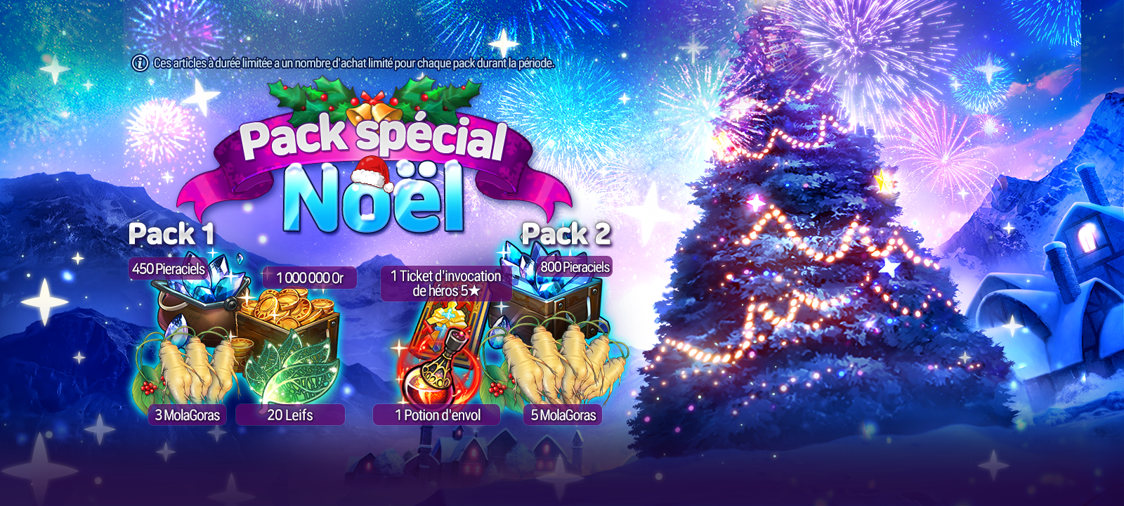 Packs spécial Noël en vente limitée