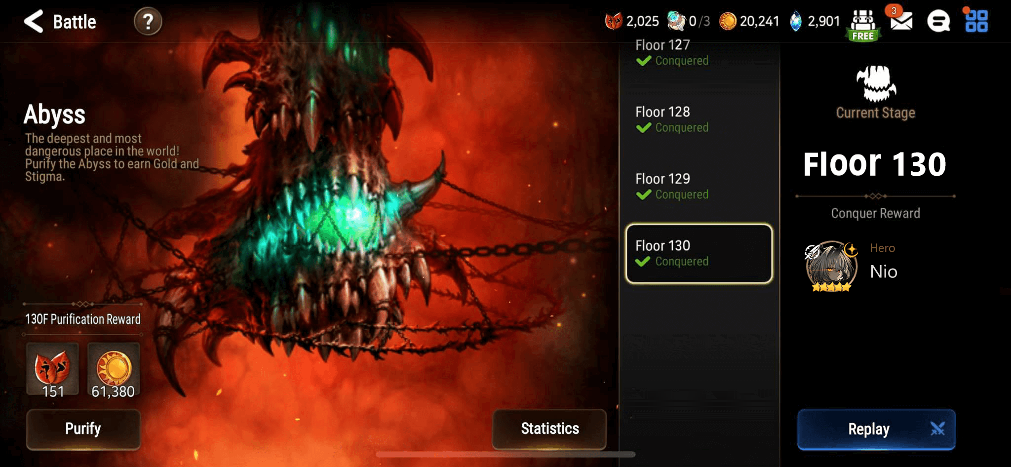 Abyss Hero reward idea