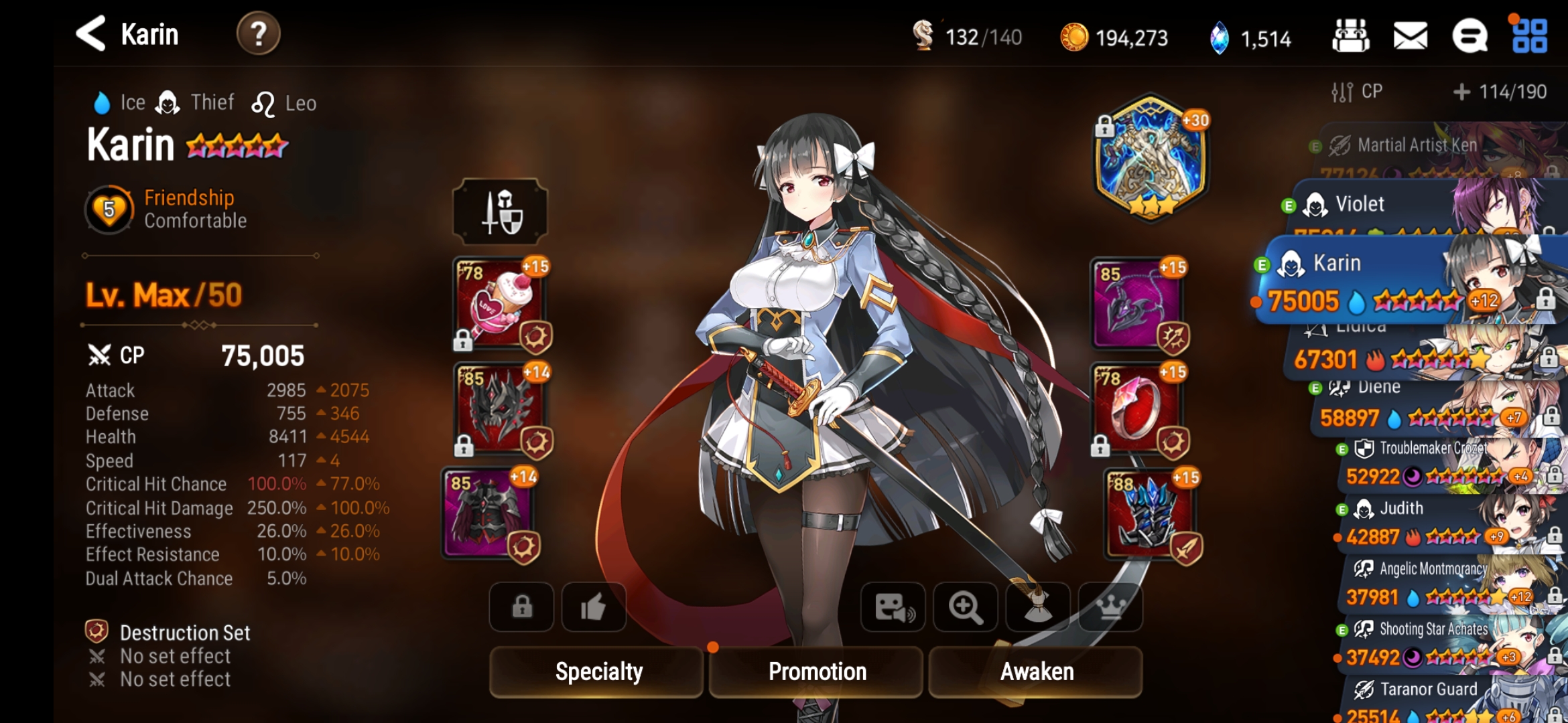 Karin build suggestion