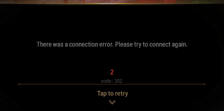 There was a connection error, Asia sever