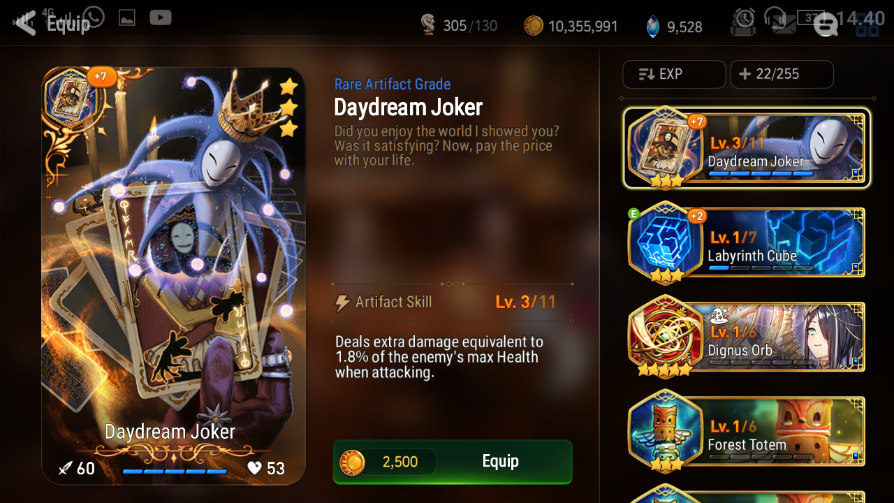 Exorcist tonfa or daydream joker?