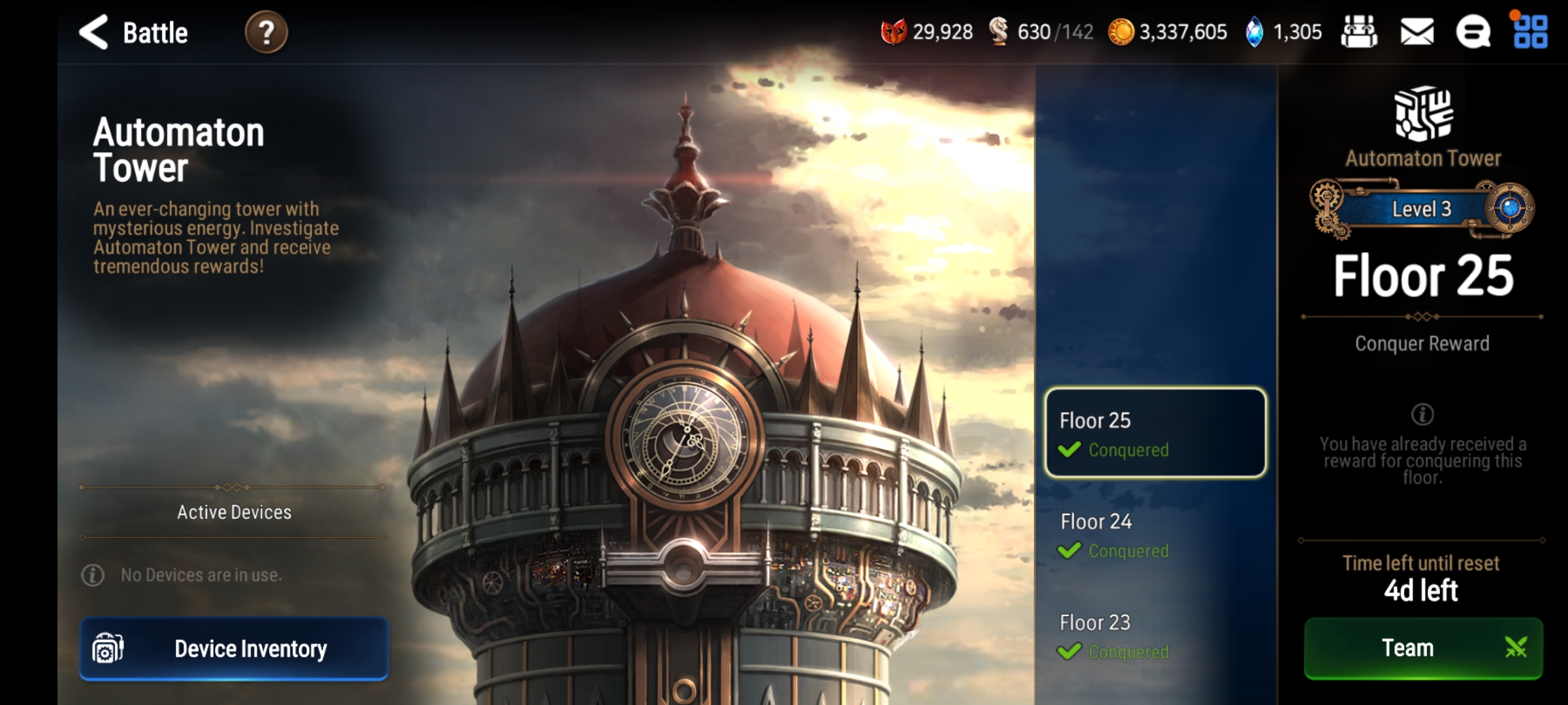 Automaton Tower bug after update