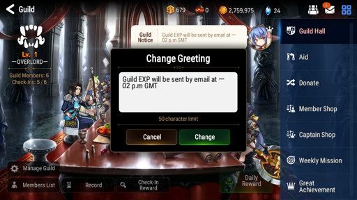 Guild notice