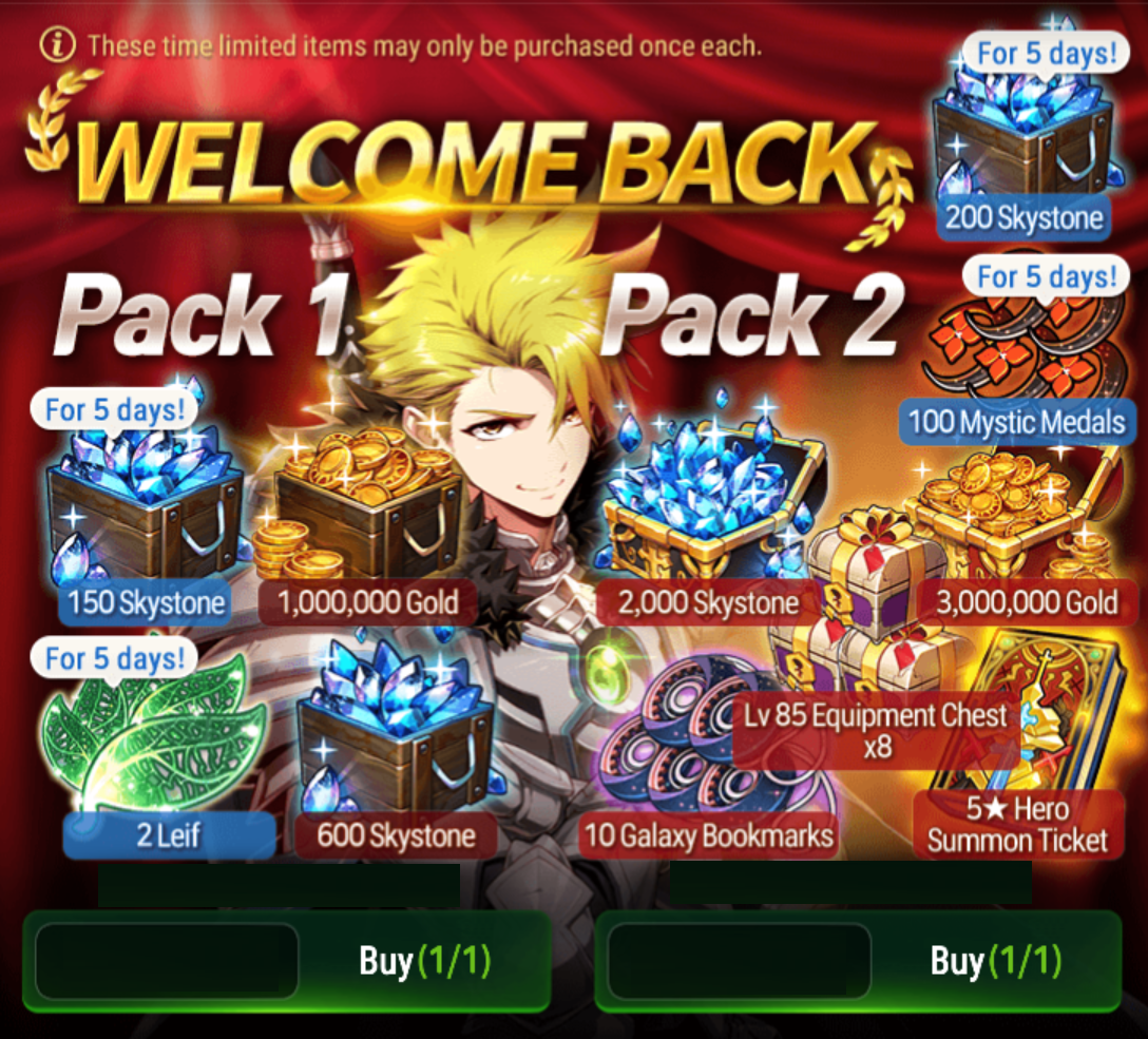 Veteran Pack & Welcome Back Pack Sales Ending Information